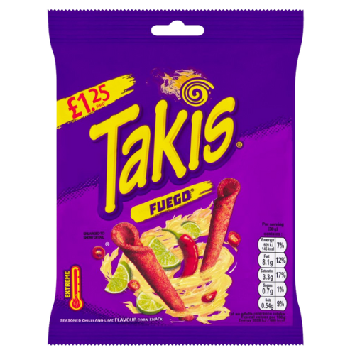 Takis Fuego 21X55G Ã‚Â£1.25 Pm – Mazovia Brands